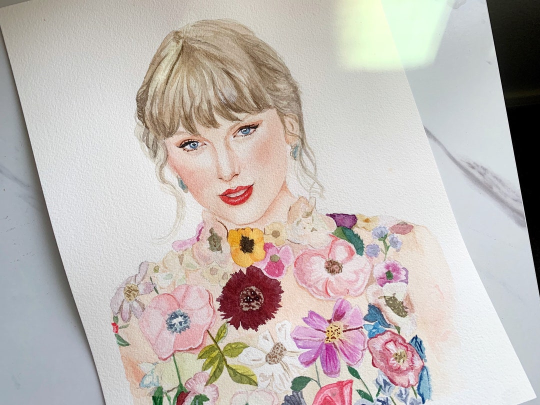 Taylor Swift Watercolor Print - Etsy