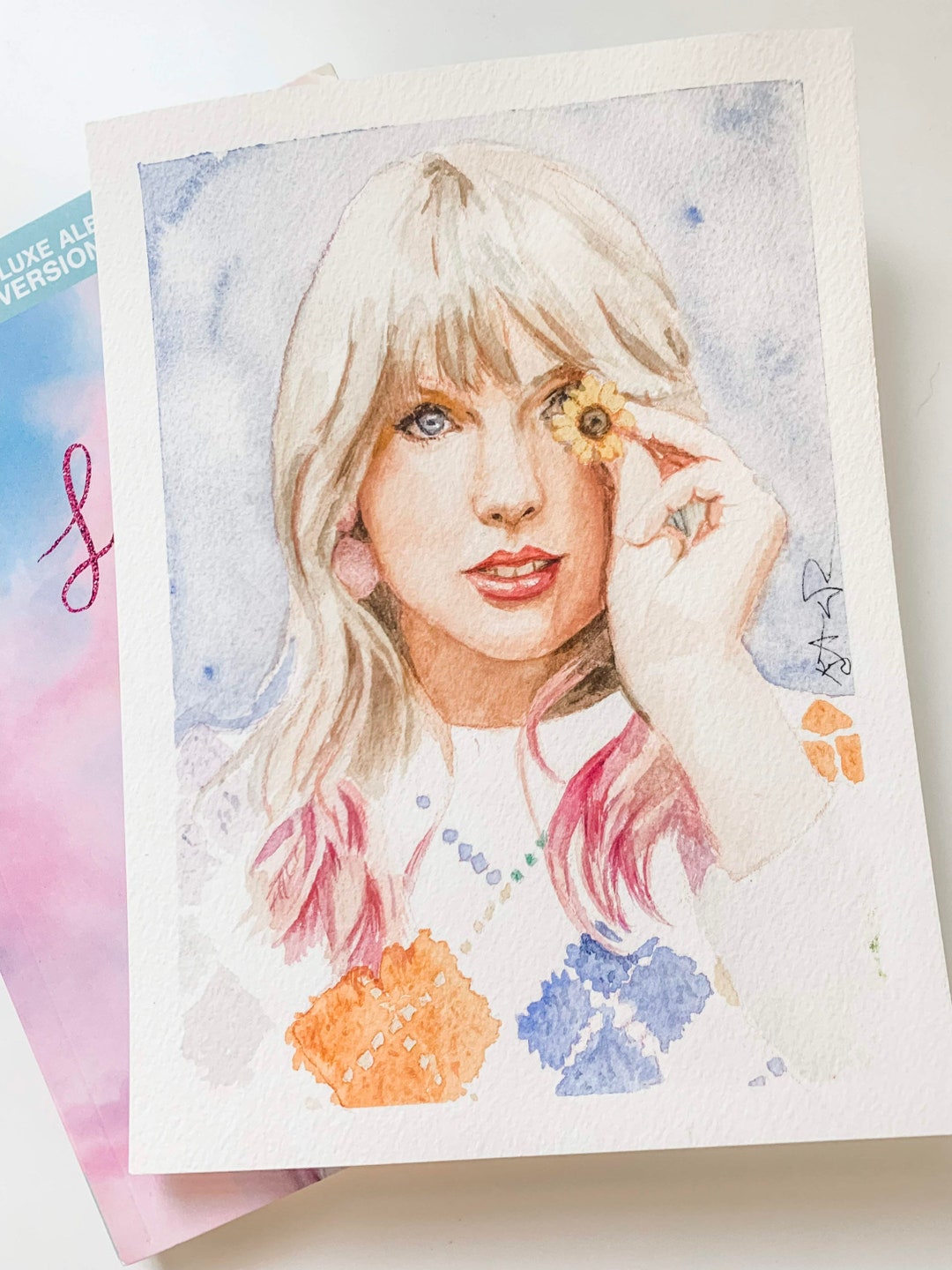 Taylor Swift Lover Watercolor Flower Print - Etsy