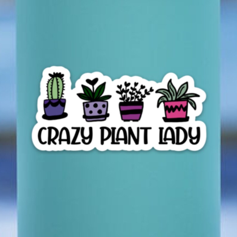 Autocollant Crazy Plant Lady STICKER Coloré Mignon - Etsy Canada