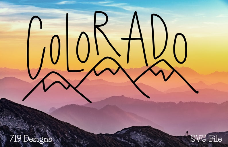 Colorado SVG Mountains Rocky Mountain Vacation Vinyl - Etsy