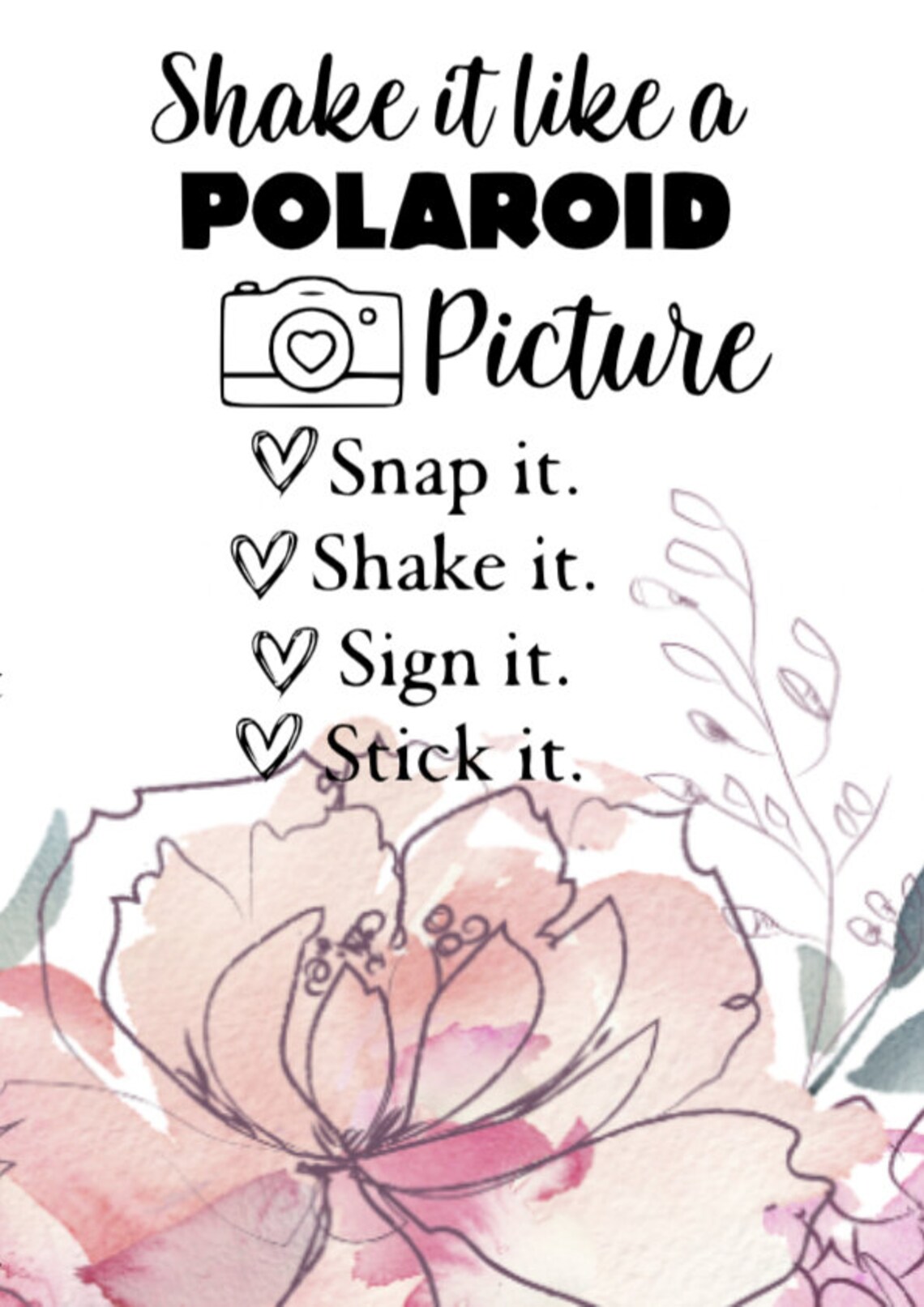 Shake it like a Polaroid Picture Printables and SVGs all | Etsy