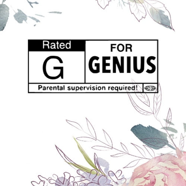 Rated G for Genius SVG and PNG Funny Shirt Cricut - Etsy