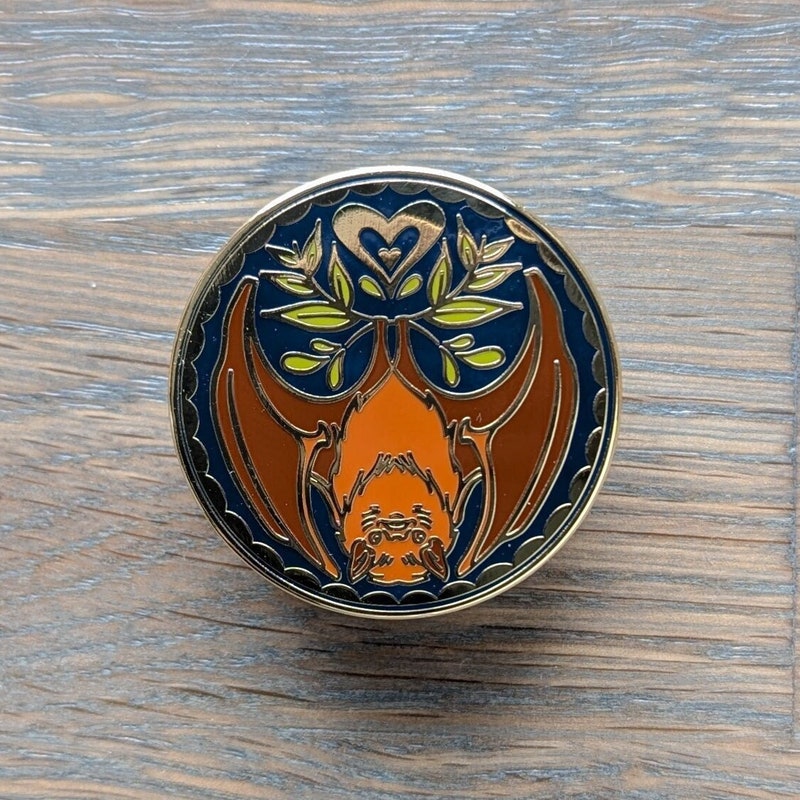 Bat Pin - Etsy
