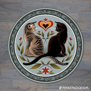 House Cat Hex Sign, Metal Wall Art, Pennsylvania Folkart Design ...