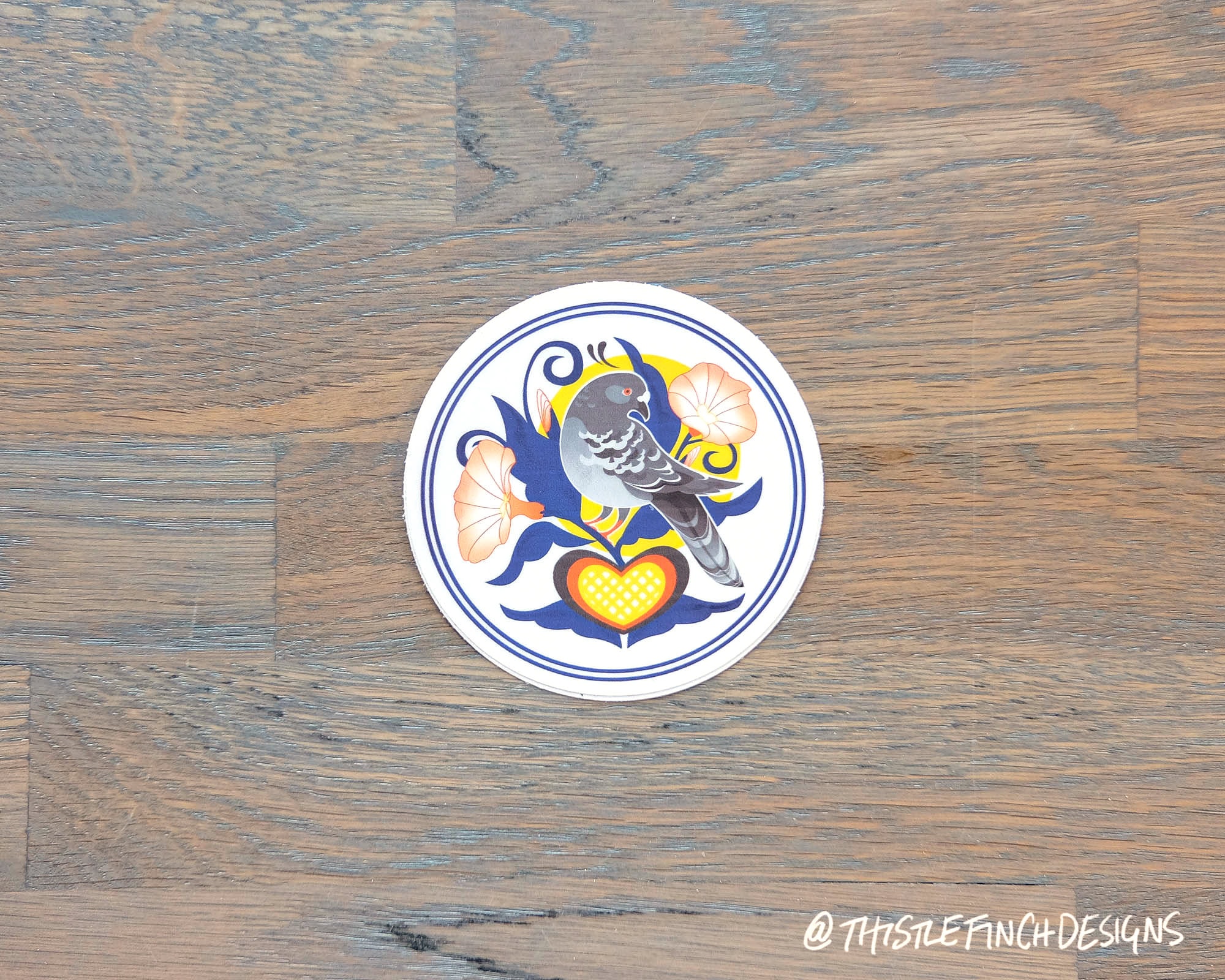 Pigeon Distelfink PA Dutch Sticker Pennsylvania Hex Sign - Etsy