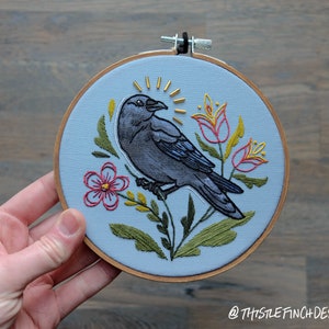 Crow Distelfink, Digital Download, Embroidery Design, Stencil, Drawing ...