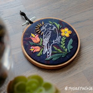 Crow Distelfink, Digital Download, Embroidery Design, Stencil, Drawing ...