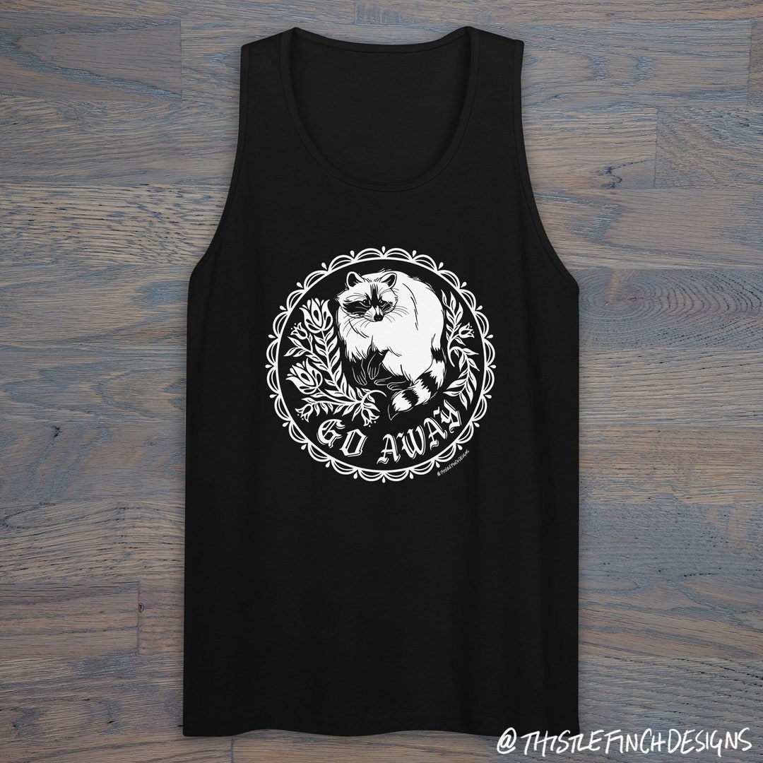 Go Away Raccoon, Hex Sign, PA Dutch, Muscle Tank, Raccoon Apparel, Folk ...