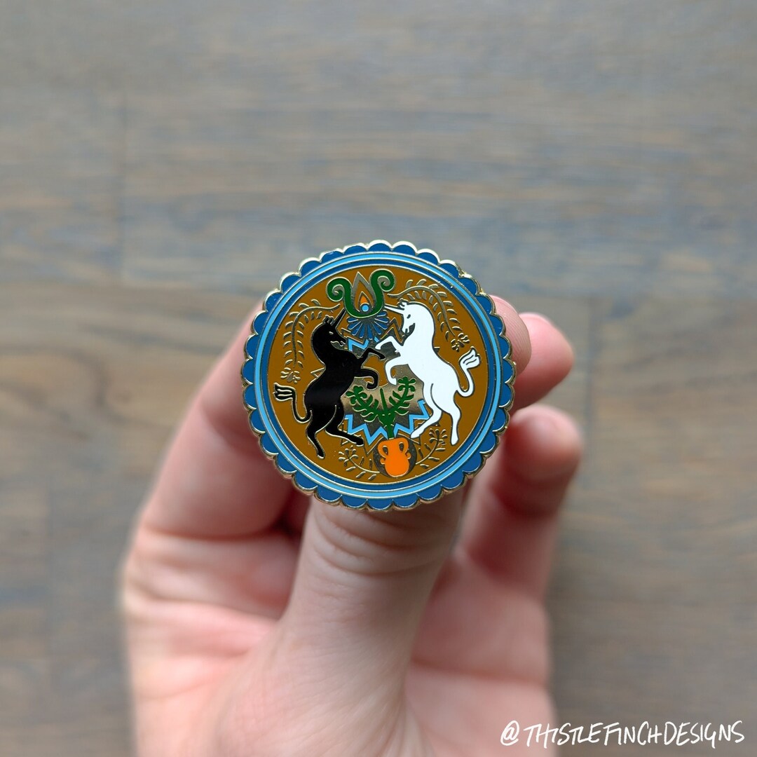 B-GRADE Unicorn Hex Sign, Gold Hard Enamel Pin, Available With Standard ...