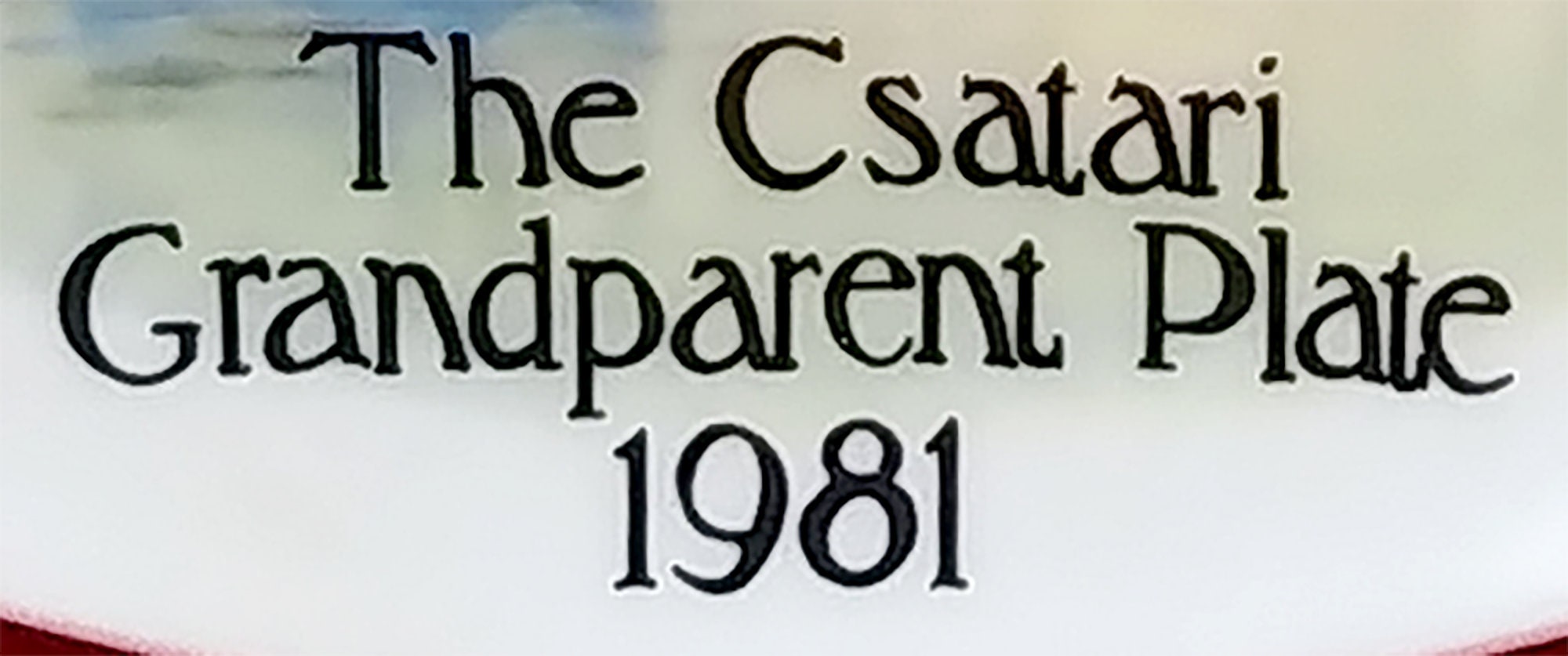 Csatari Grandparents Series 1981 Plate. the Skating Lesson. Numbered ...