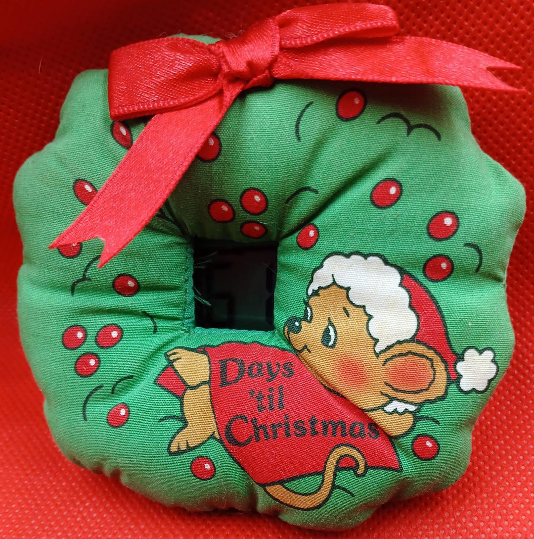 Ornament. Avon Gift Collection Countdown to Christmas . Green Cloth ...