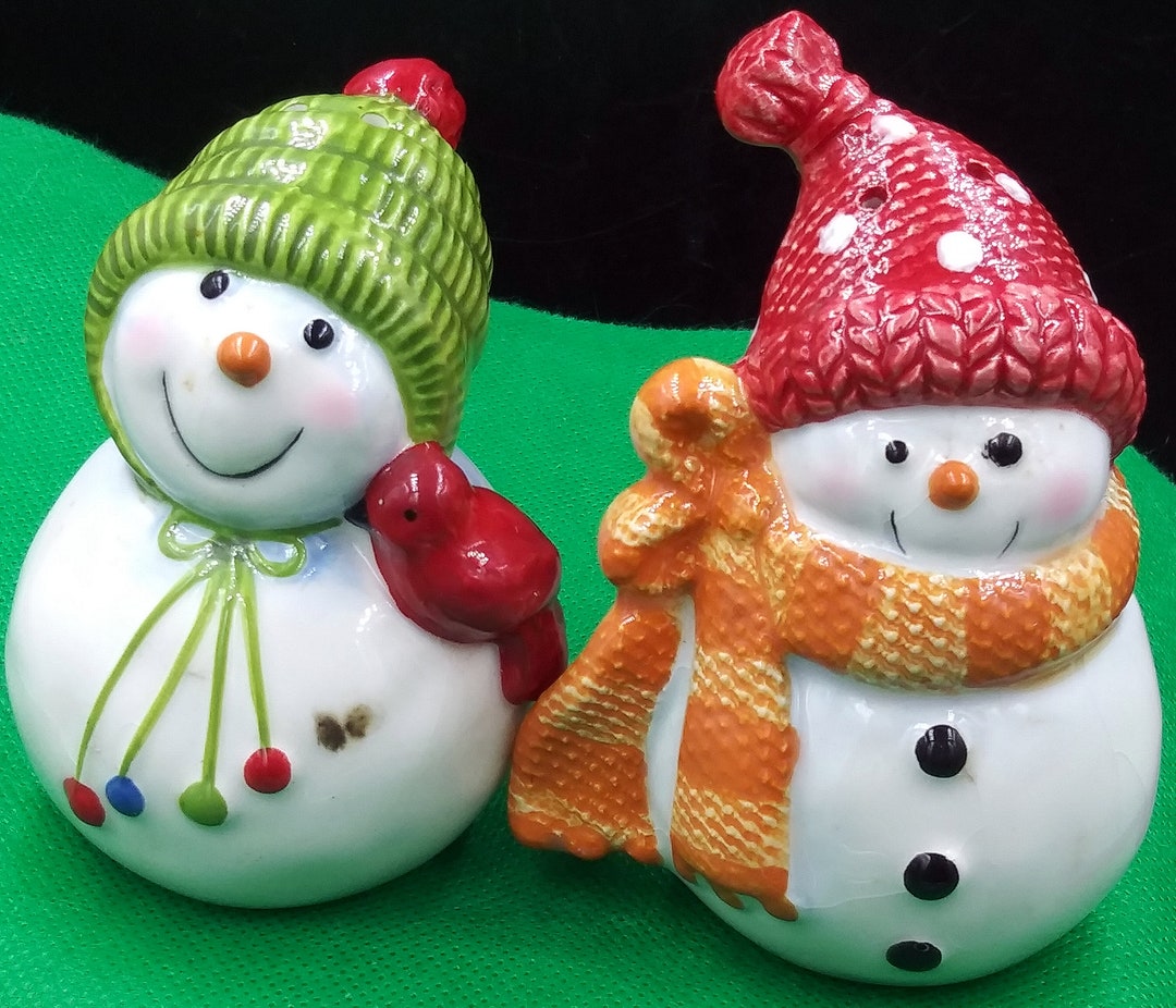 Vintage Snowman Salt & Pepper Shakers: St. Nicholas Square Snow Days ...