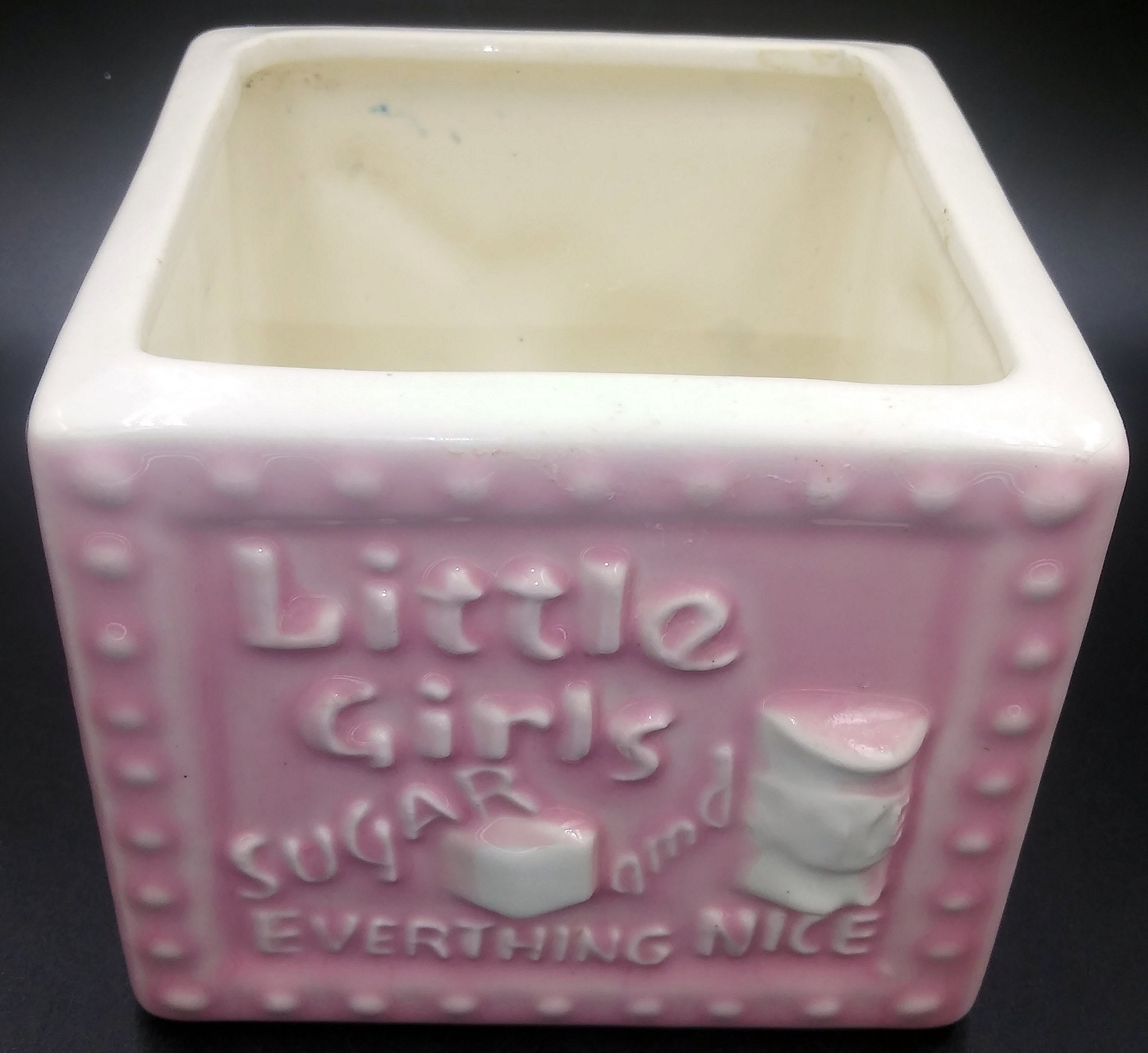 Haeger Pottery Baby Girl Pink Block Planter. Square. Buggy - Etsy