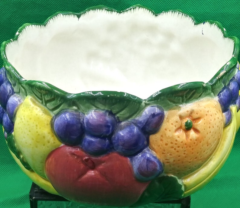 Fitz and Floyd Ceramic Fruit Bowl. Apples Oranges Pears - Etsy