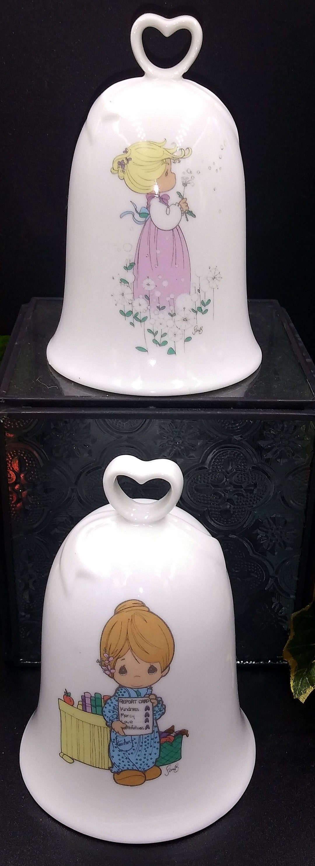 Two Enesco Precious Moments Collection Ceramic Bells. 1994 - Etsy