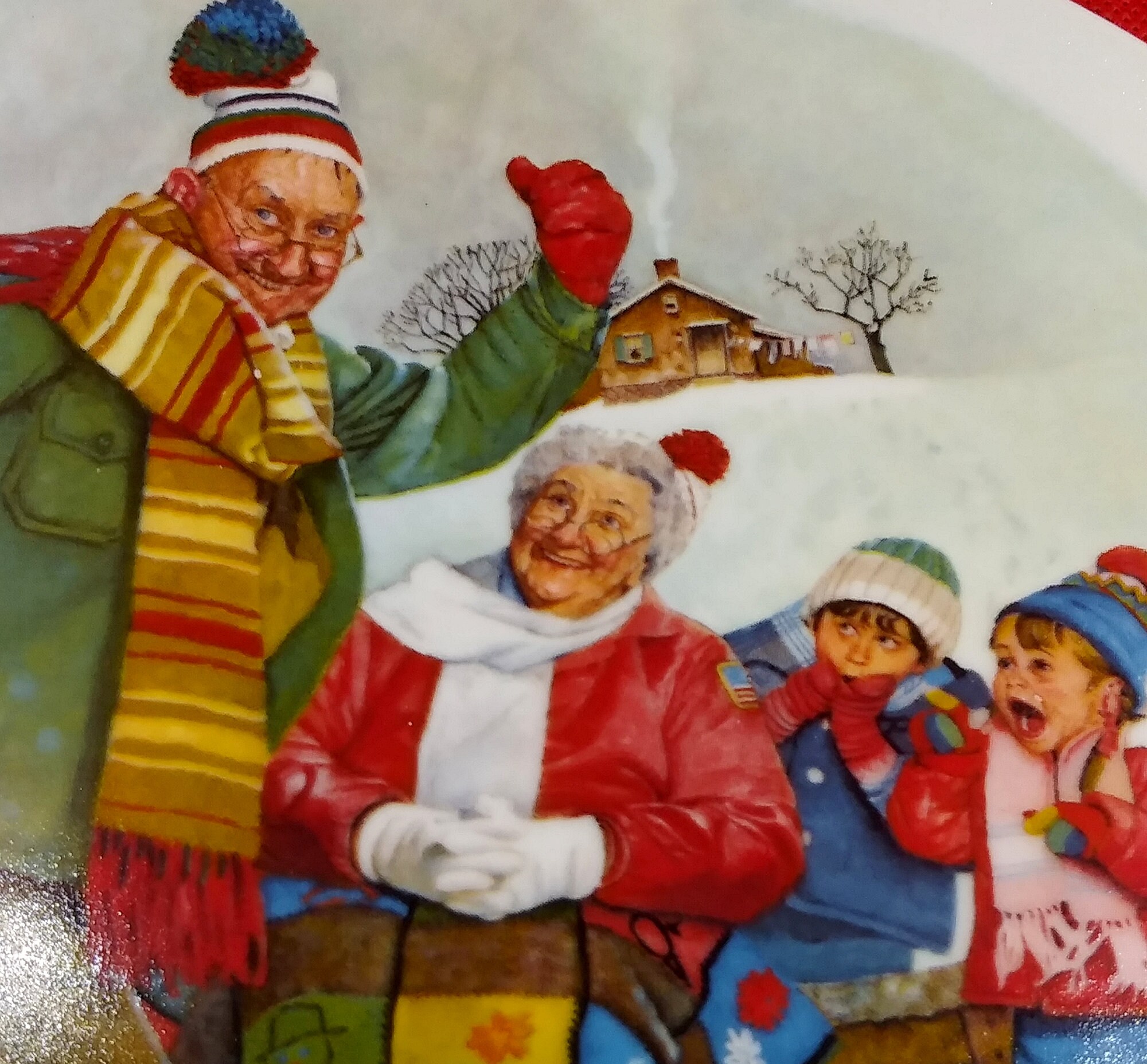 Csatari Grandparents Series 1981 Plate. the Skating Lesson. Numbered ...