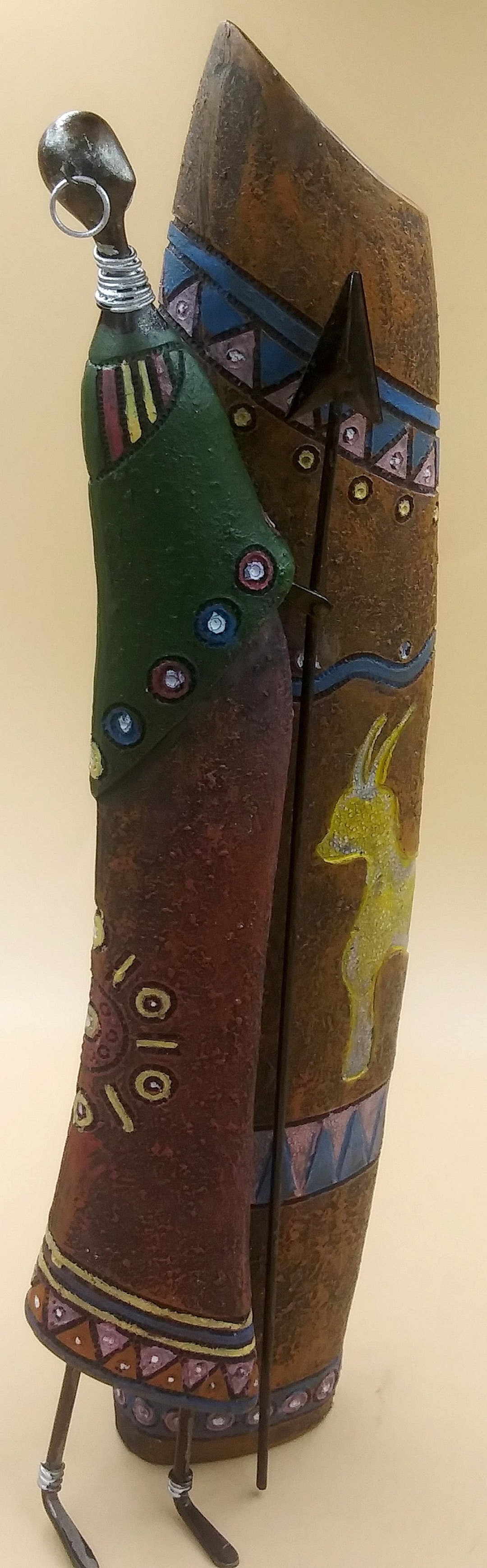 Figurine/vase. Tall, Thin African Tribal Man. Vintage. - Etsy