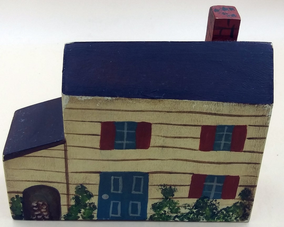 Set of 3 Milly Slick 1985 Wood House Figurines/wall Hangings. Church ...