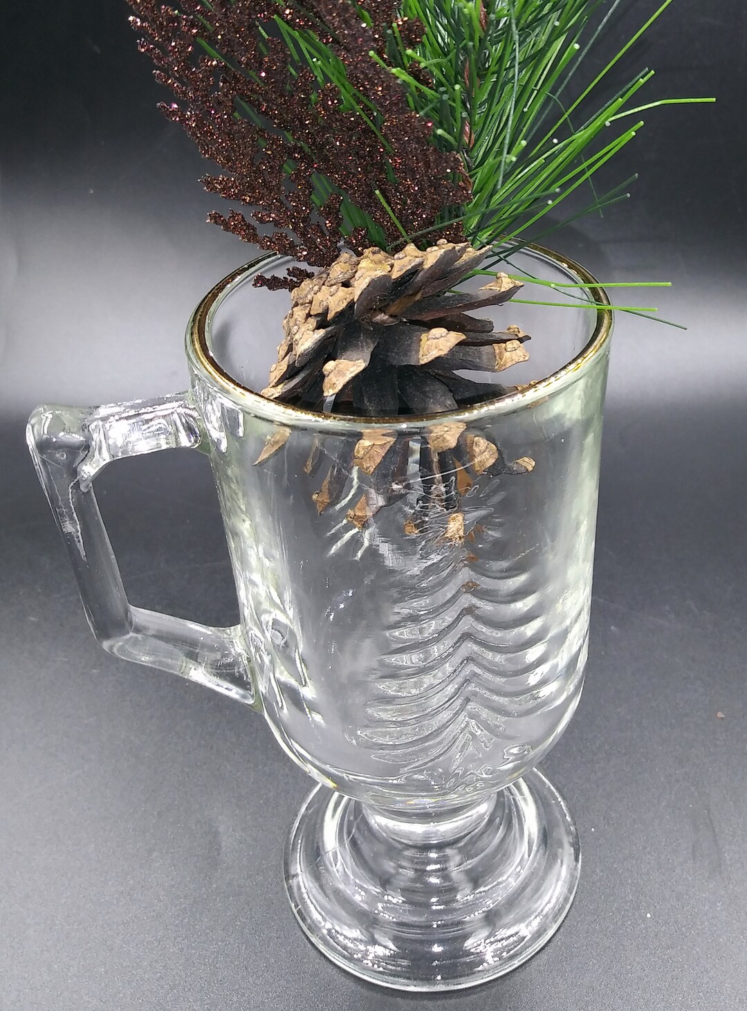 Vintage Indiana Glass Christmas Mug: Tiara Holiday Pattern, - Etsy