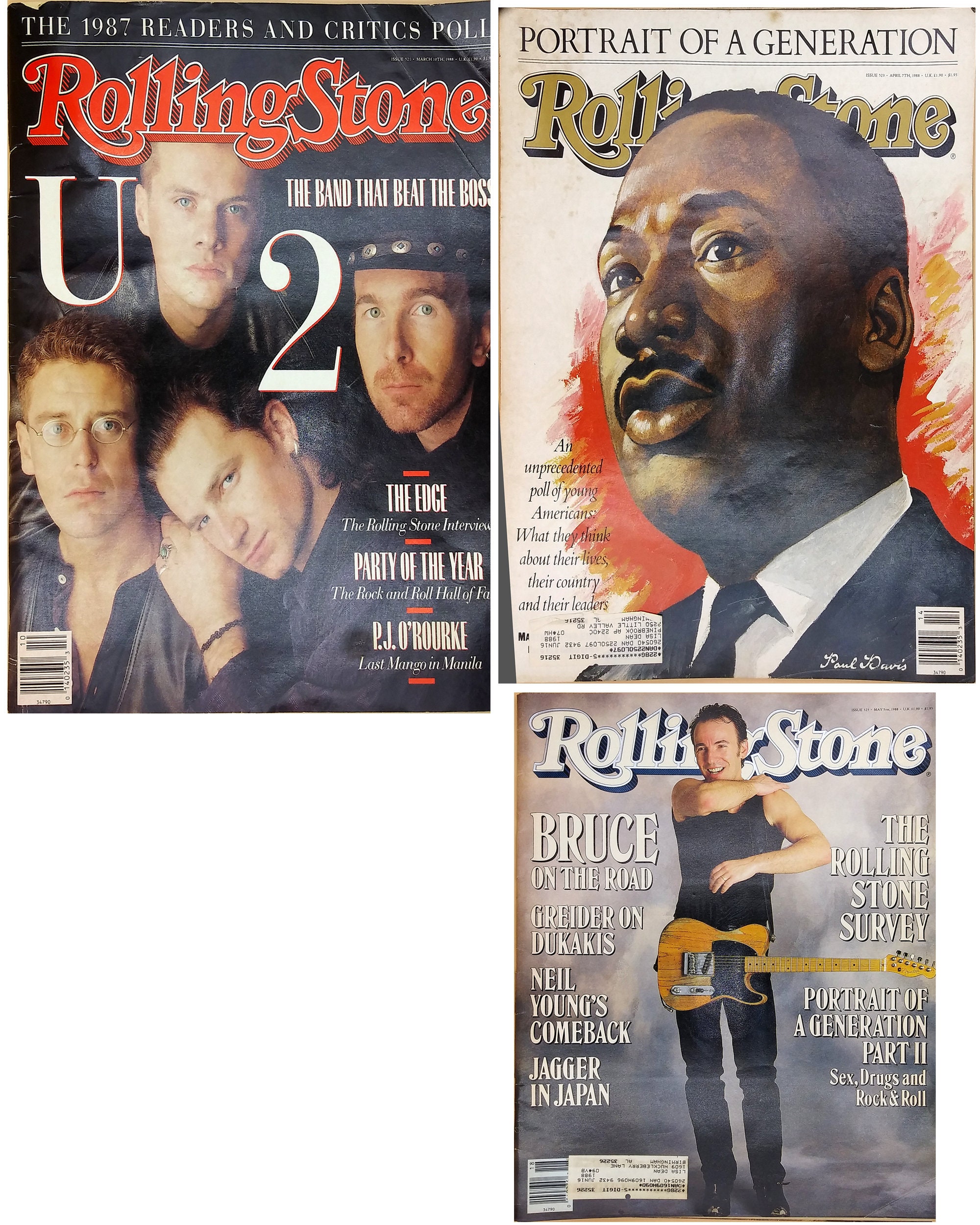 1988 Vintage Issues of Rolling Stone Magazines. Click on Variations to ...