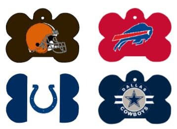 Bone Shape Football Team Pet Tags Sports Team Football Dog Tag - Etsy
