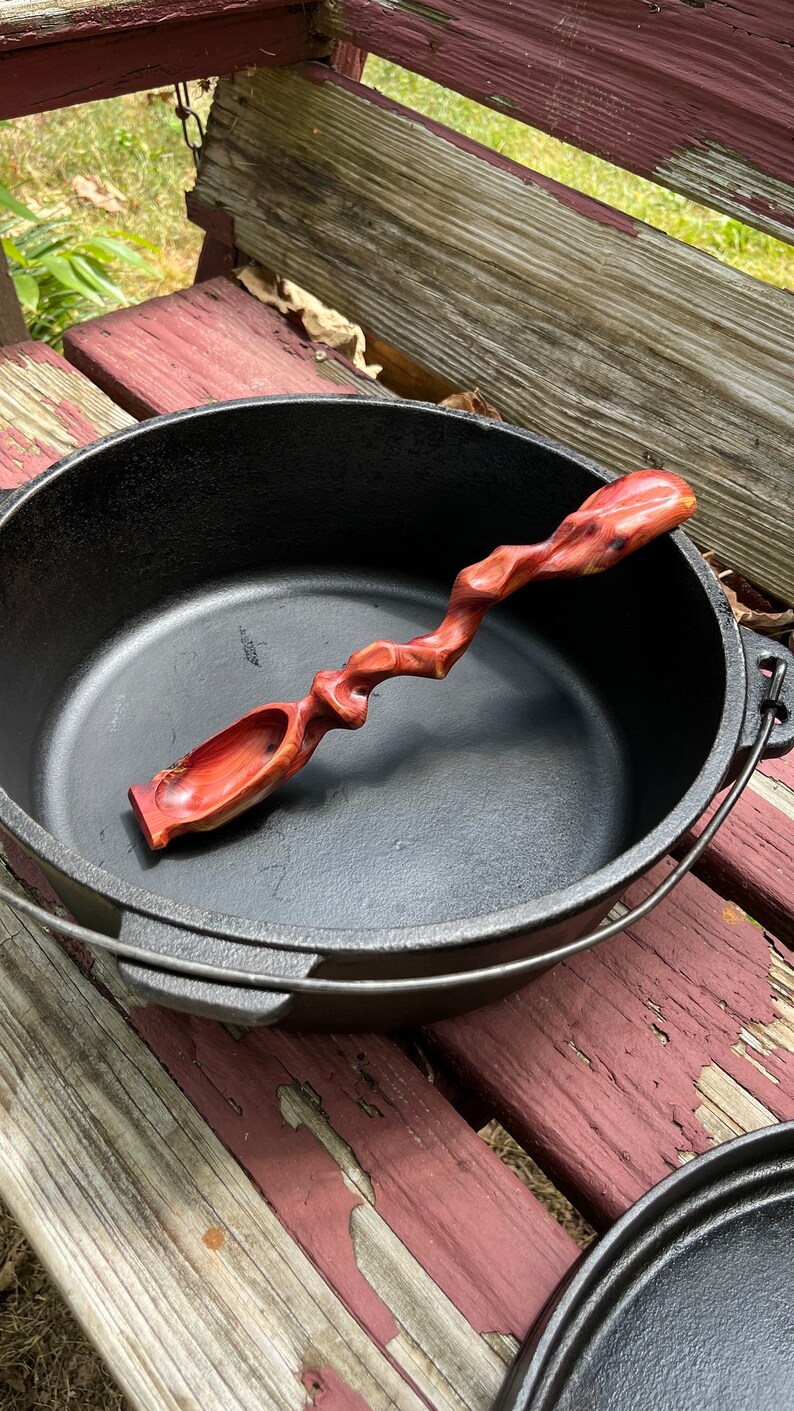Large Double Cedar Scoop Spoon - Etsy