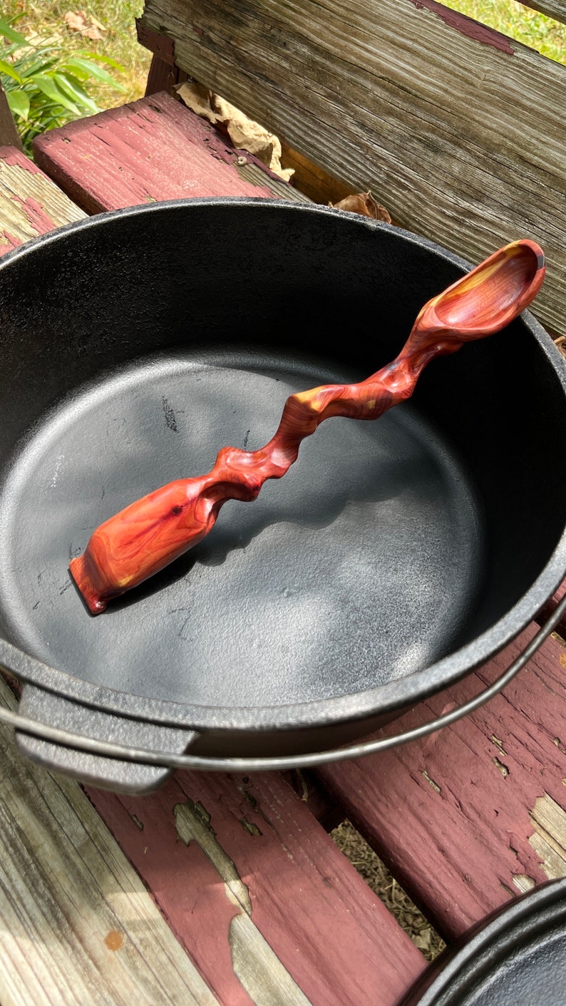 Large Double Cedar Scoop Spoon - Etsy