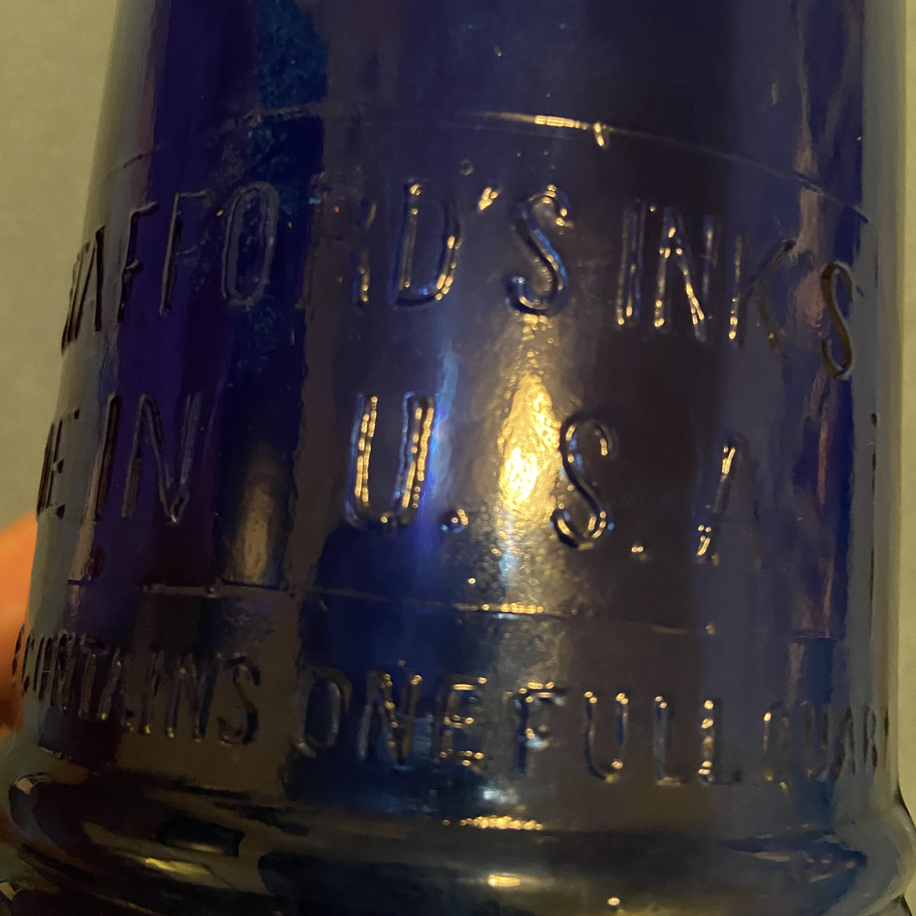 Antique Cobalt Blue Master Ink Bottle - Etsy