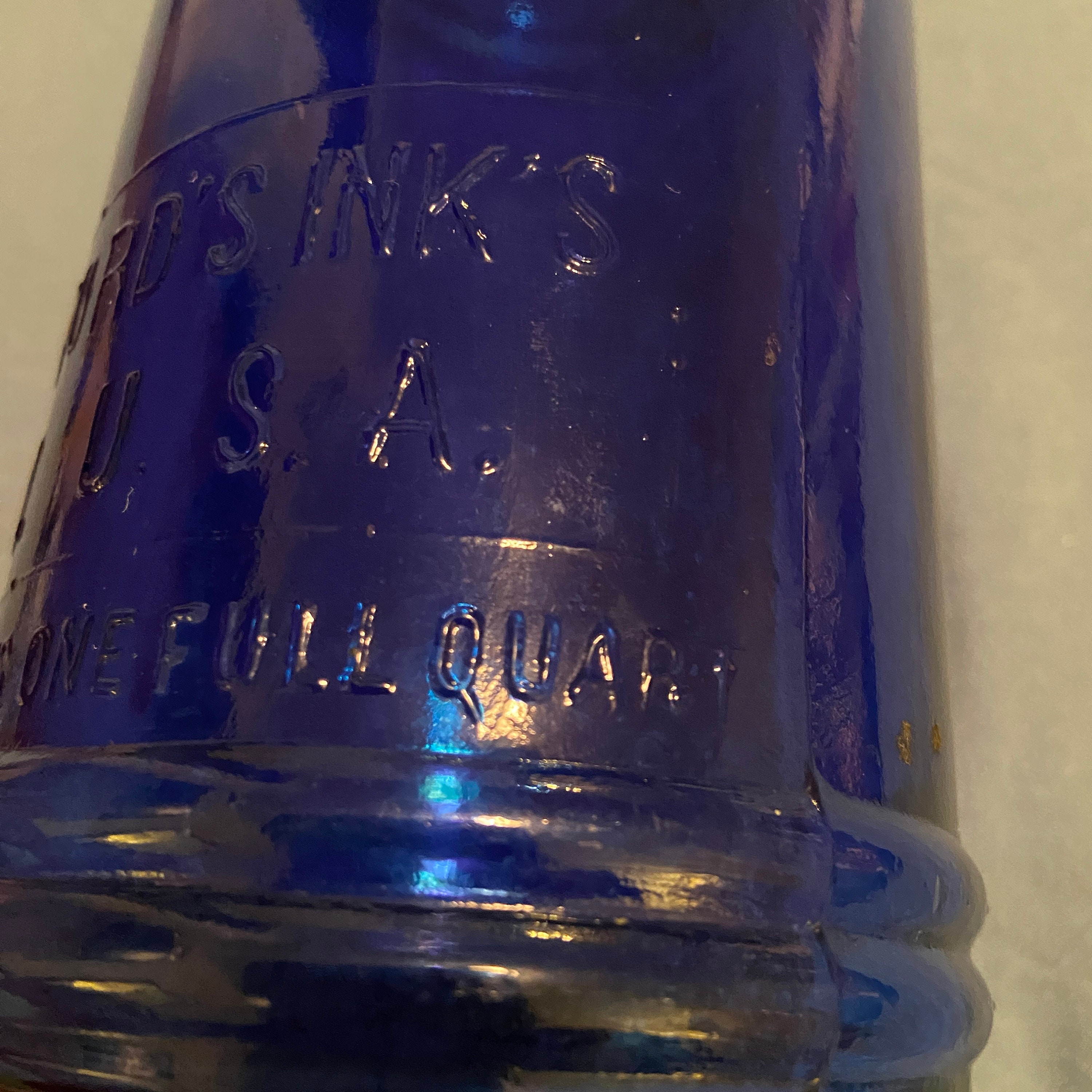 Antique Cobalt Blue Master Ink Bottle - Etsy