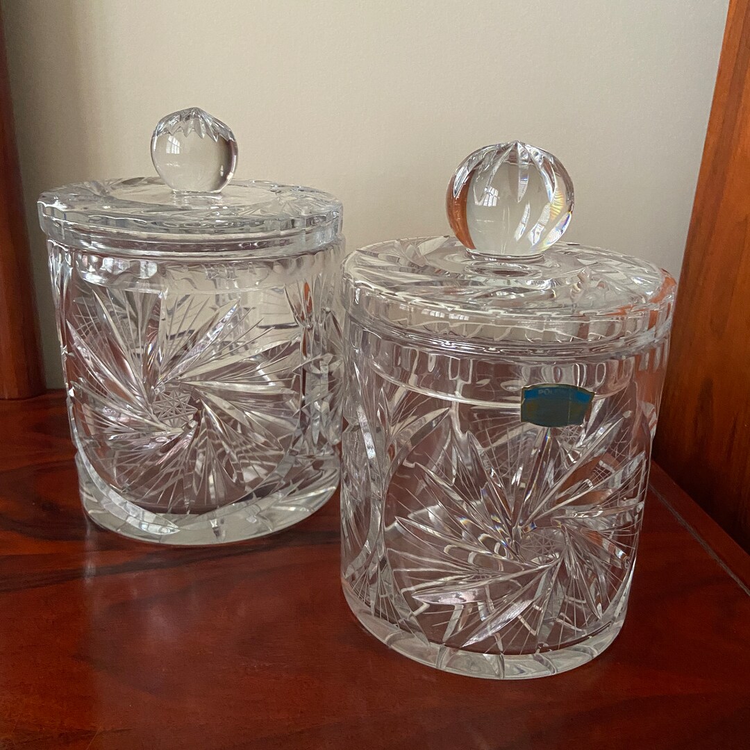 Pinwheel Crystal Canisters - Etsy