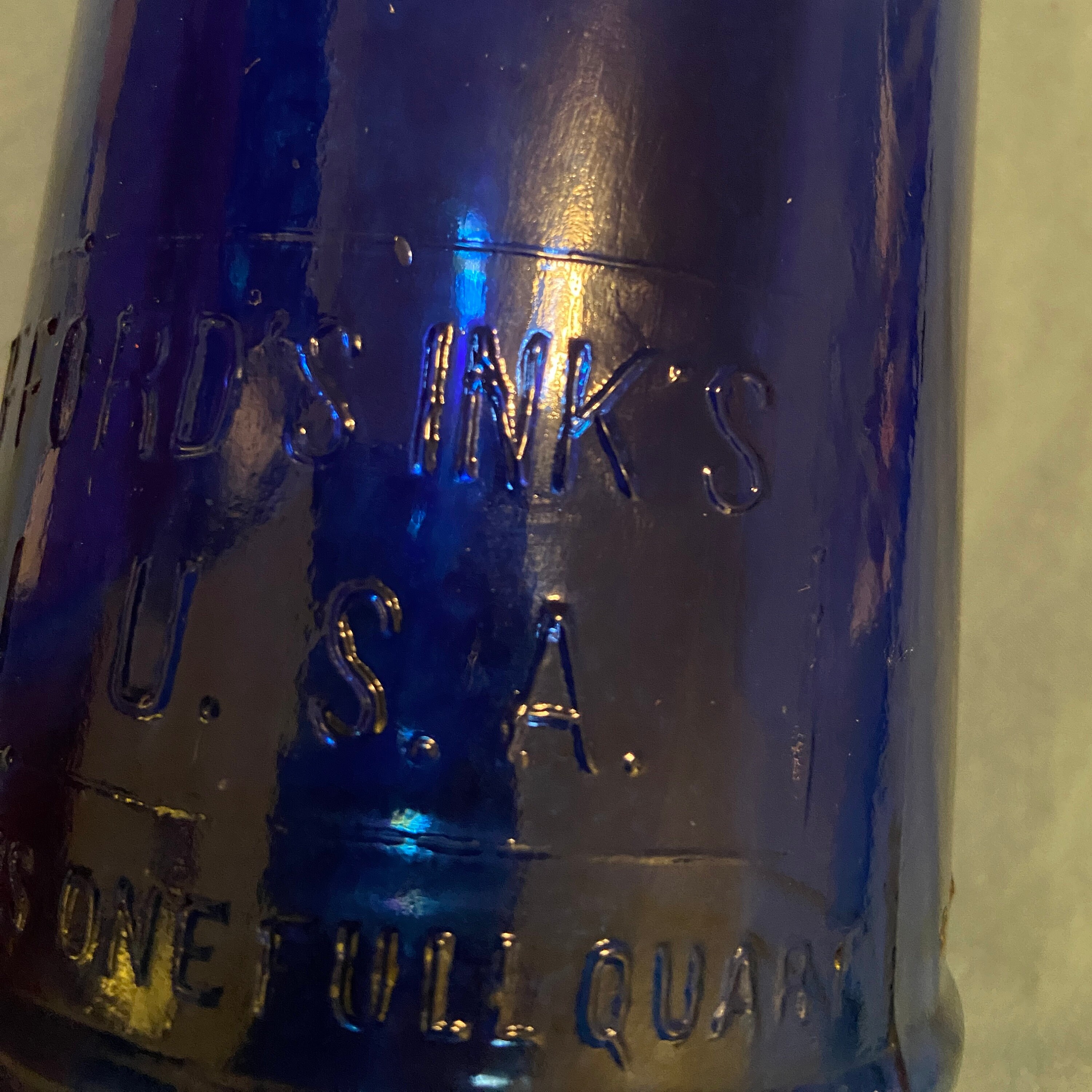 Antique Cobalt Blue Master Ink Bottle - Etsy