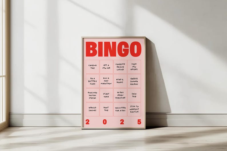 2025 Bingo Poster - Etsy