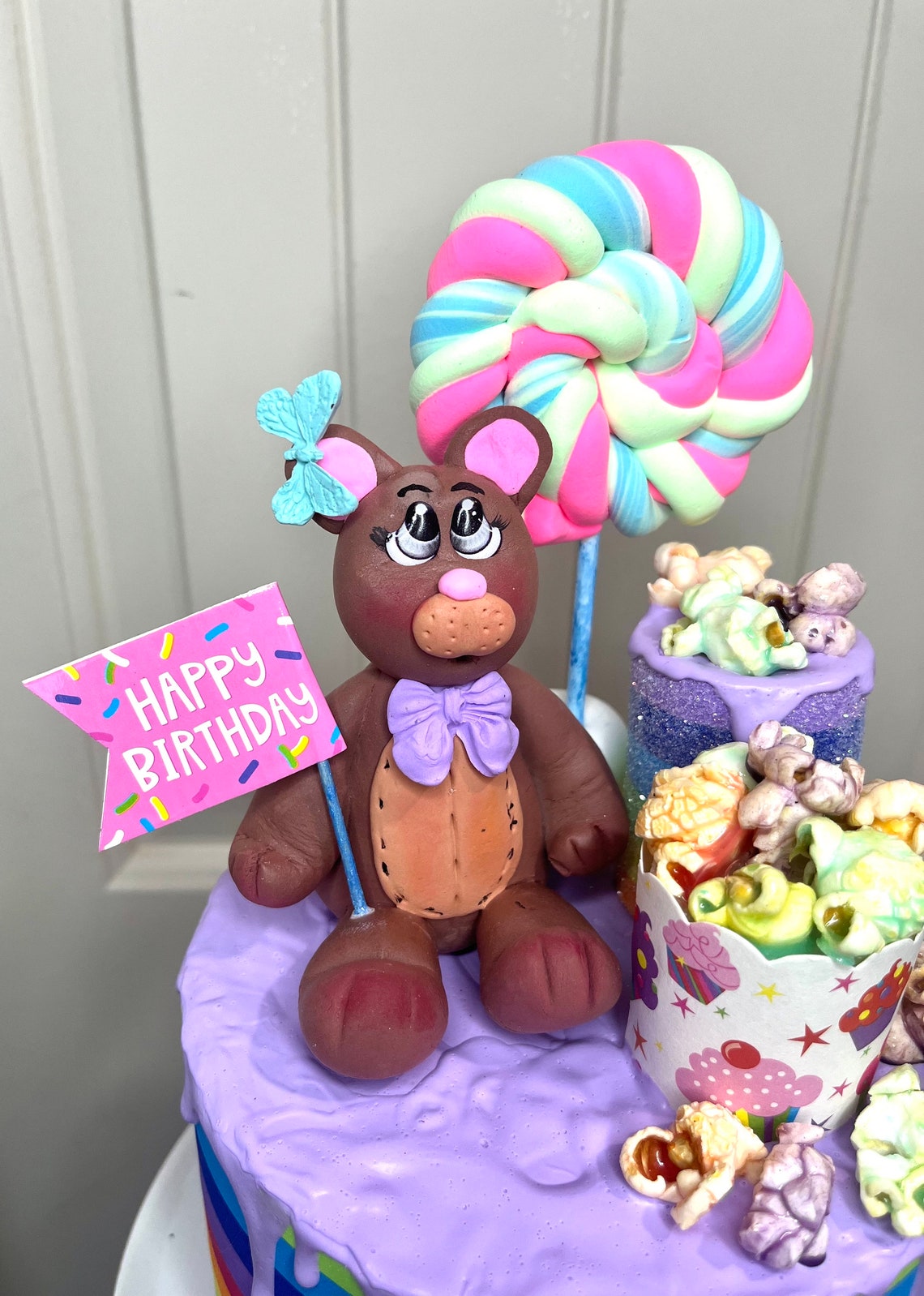 Fake Birthday Cake /whimsical Birthday Cake/rainbow Birthday Cake ...