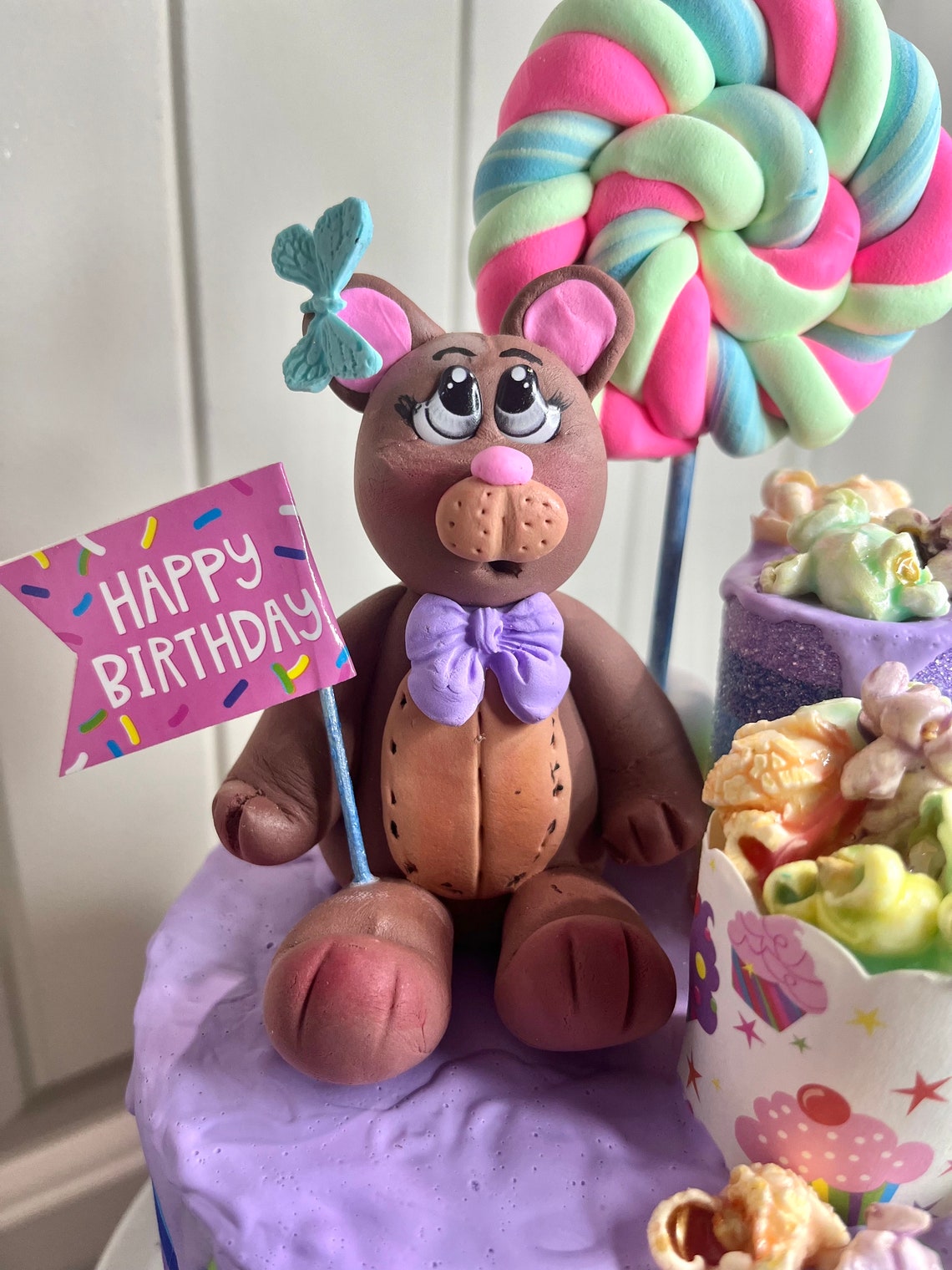 Fake Birthday Cake /whimsical Birthday Cake/rainbow Birthday Cake ...