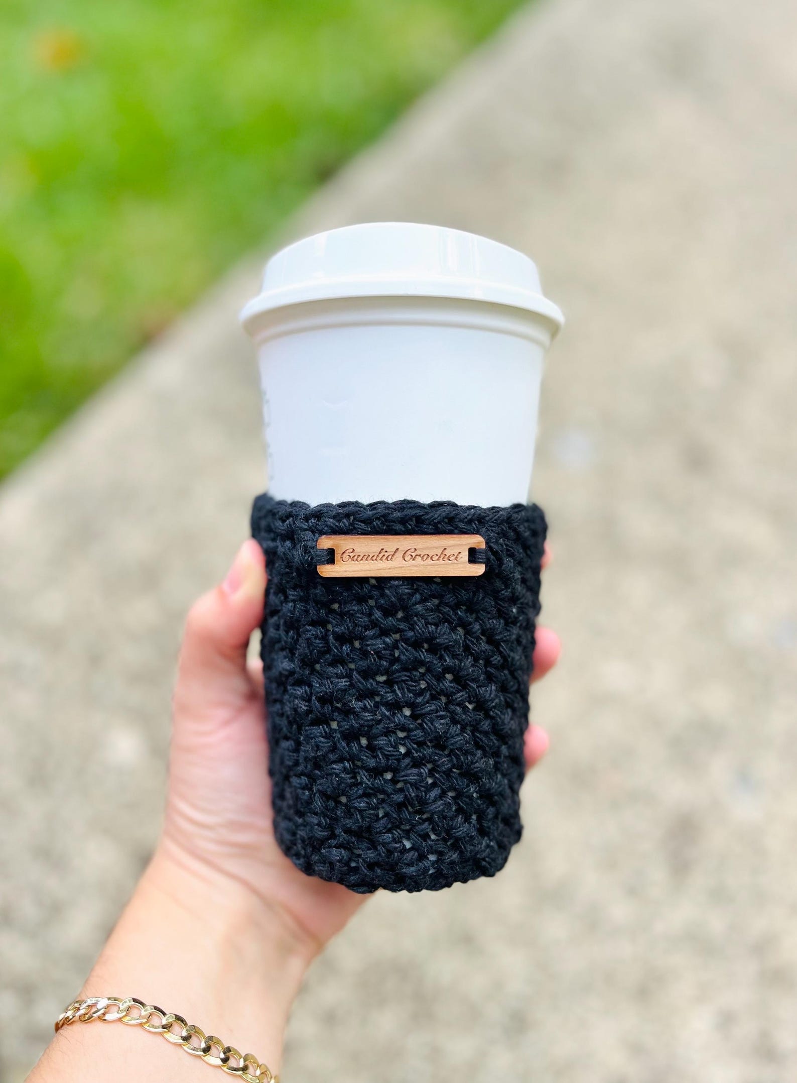 Crochet Cotton Cup Cozy - Crochet Drink Sleeve - Cup Cozy for Holt or ...