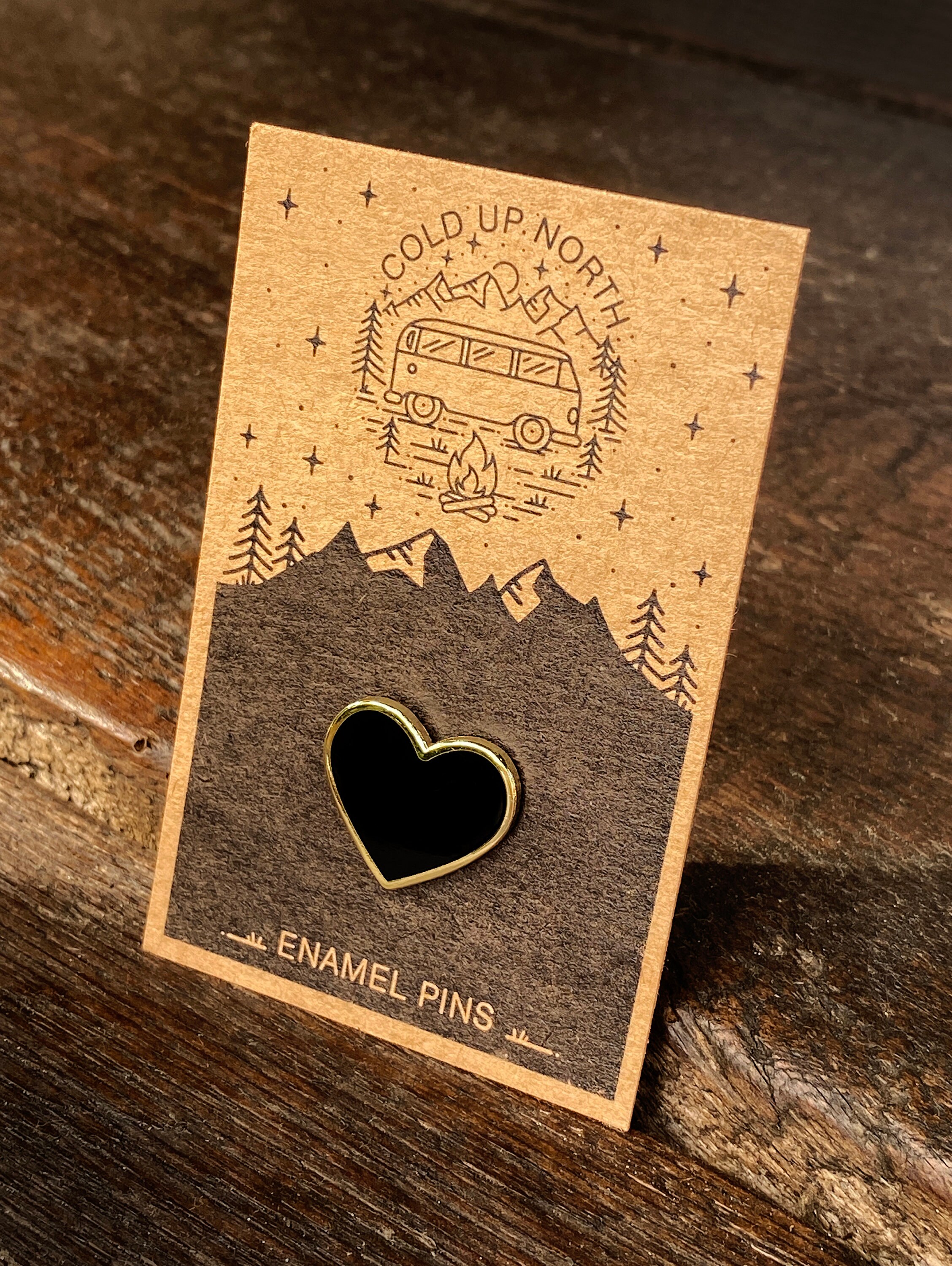 Black Heart Hard Enamel Pin Badge Black Edition Give It to - Etsy