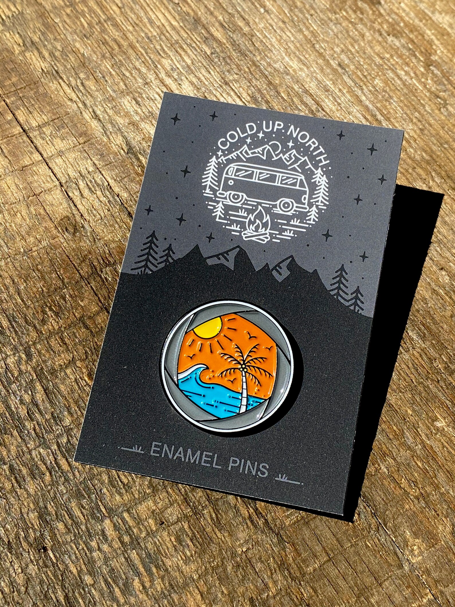 Aperture Beach Sunset Enamel Pin Badge, for Those Travellers Out There... - Etsy