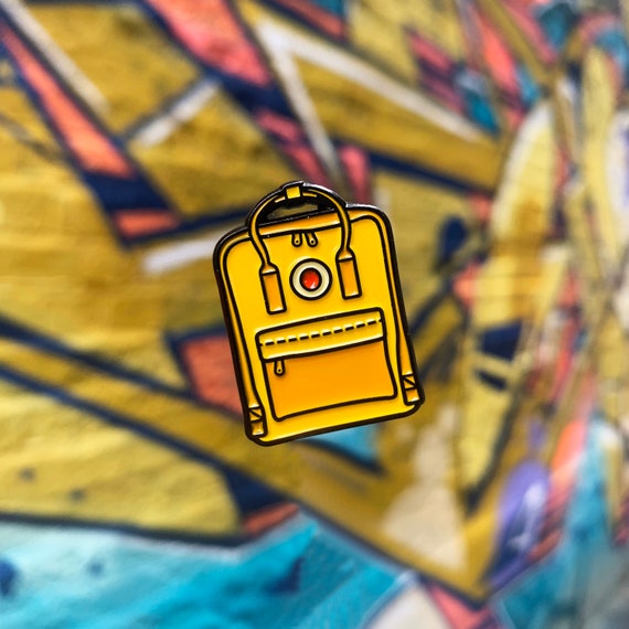 Yellow Backpack Enamel Pin Badge for the Adventure Seekers - Etsy