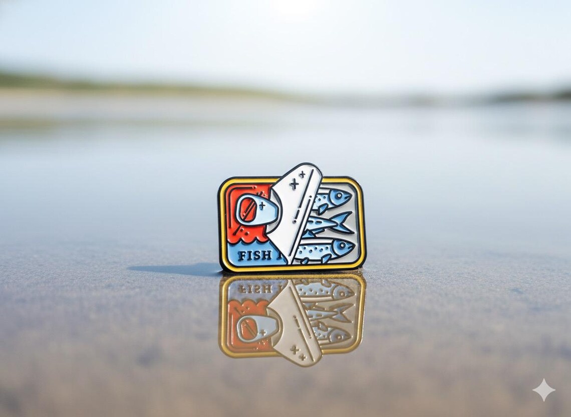 Sardine Tin Enamel Pin Badge, a Great Gift for Tinned Fish Lovers... - Etsy