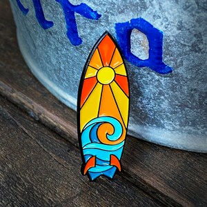 Surf the Wave Enamel Pin Badge Combo, a Great Collection for Any Surfer ...