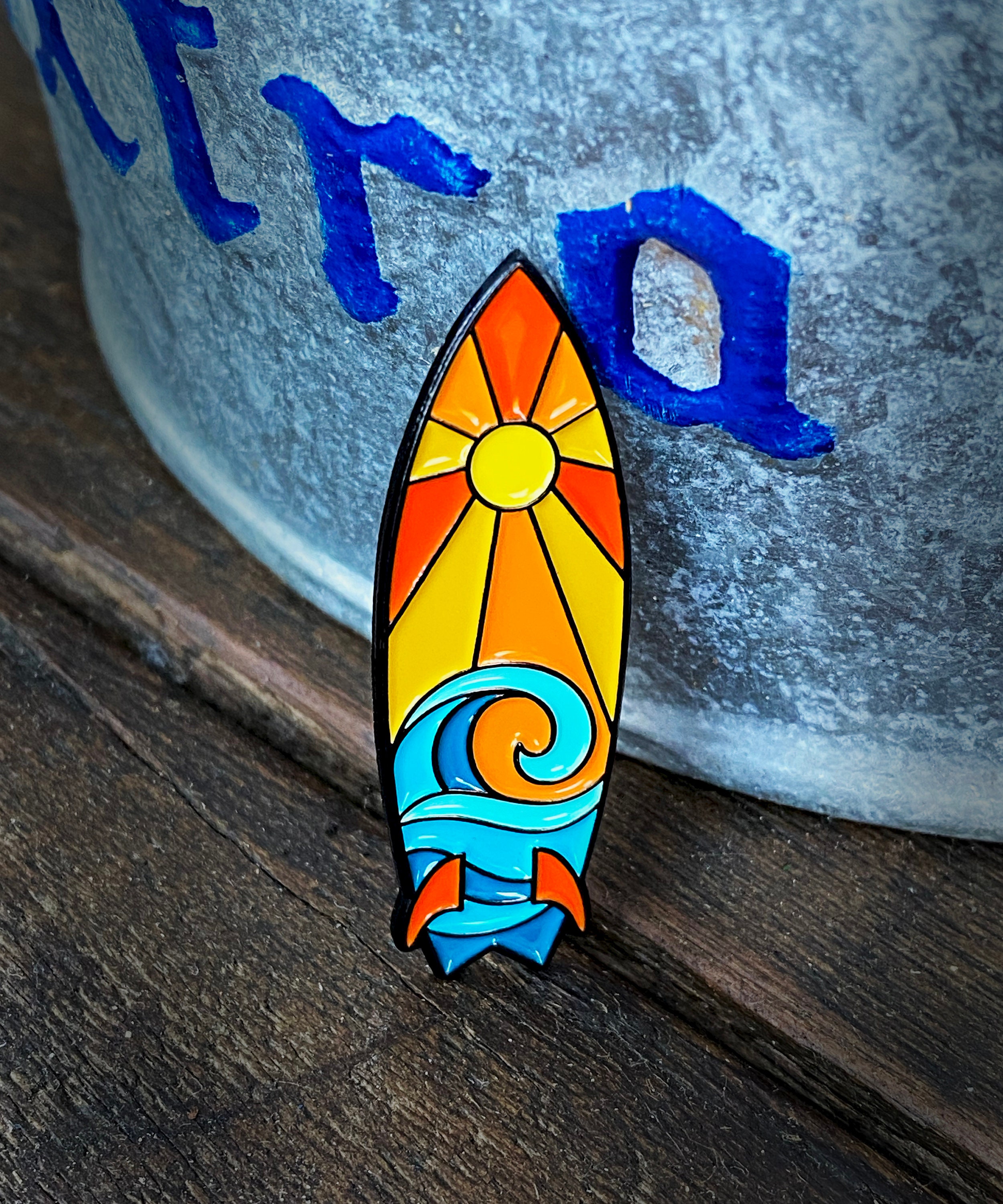 Surf the Wave Enamel Pin Badge Combo, a Great Collection for Any Surfer ...