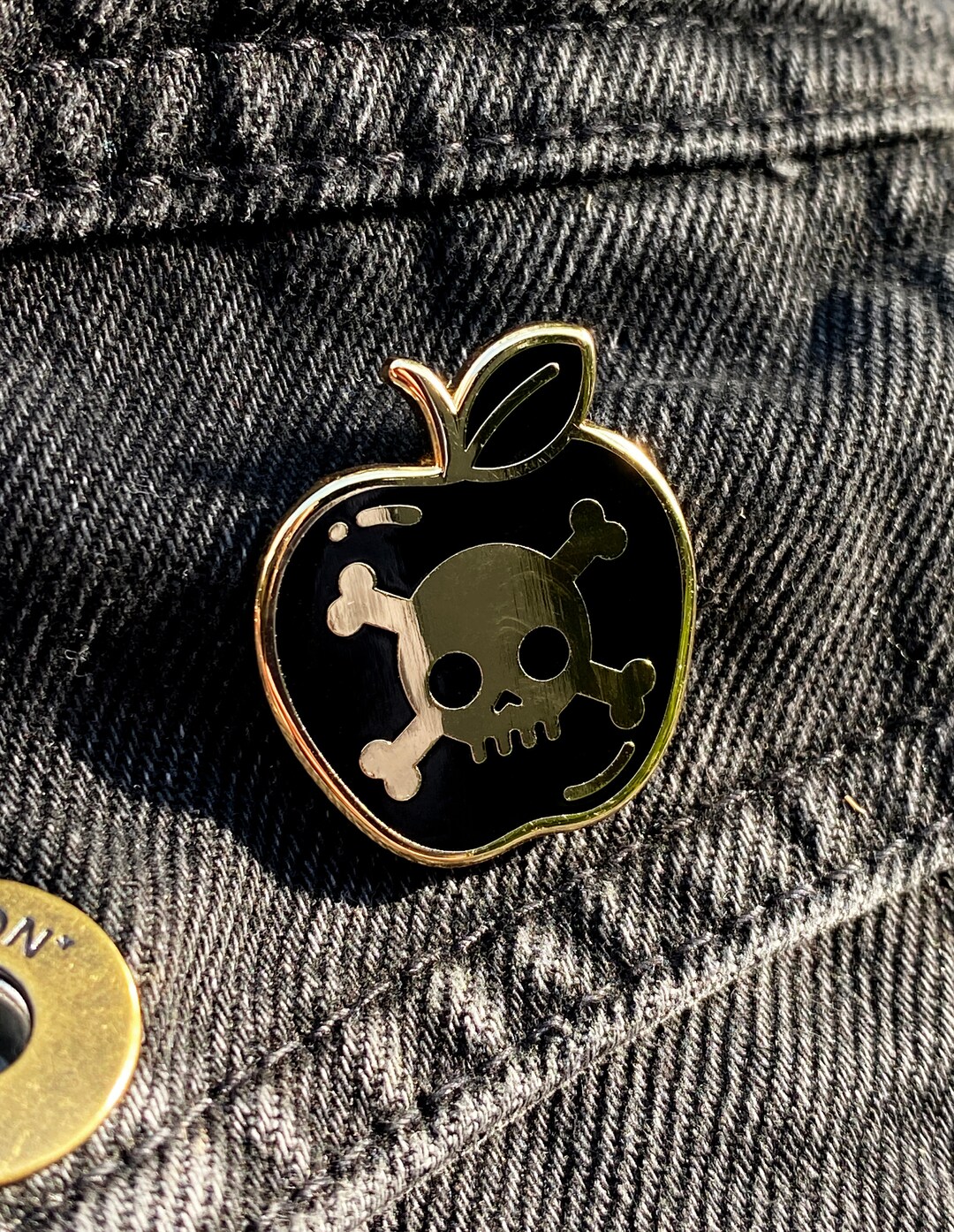 Poisoned Apple Hard Enamel Pin Badge Black Edition Handle - Etsy