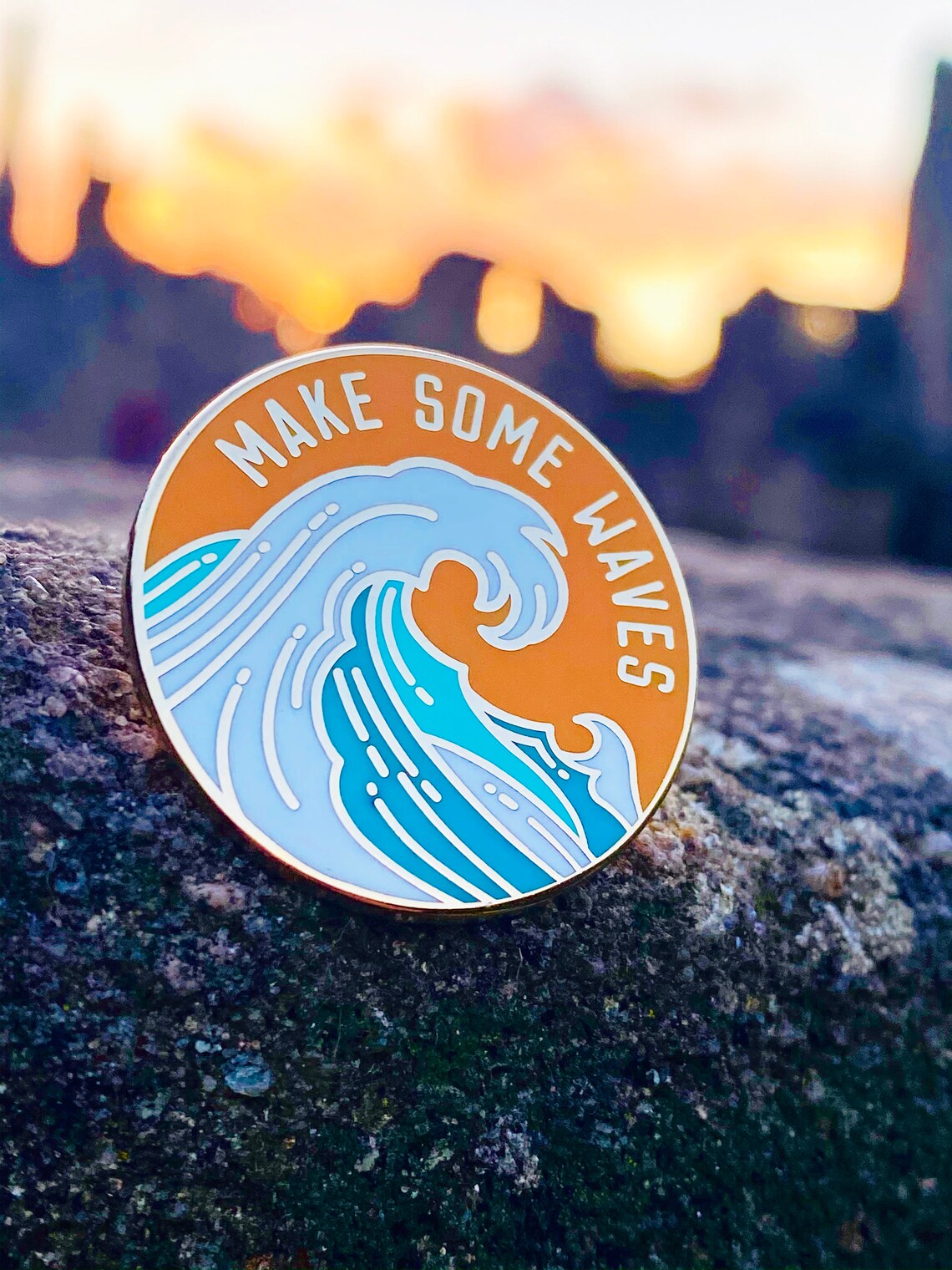 Surf the Wave Enamel Pin Badge Combo a Great Collection for | Etsy