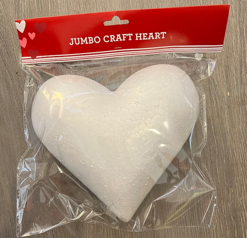 Styrofoam Jumbo Heart Craft Styrofoam Heart Puffy Heart - Etsy