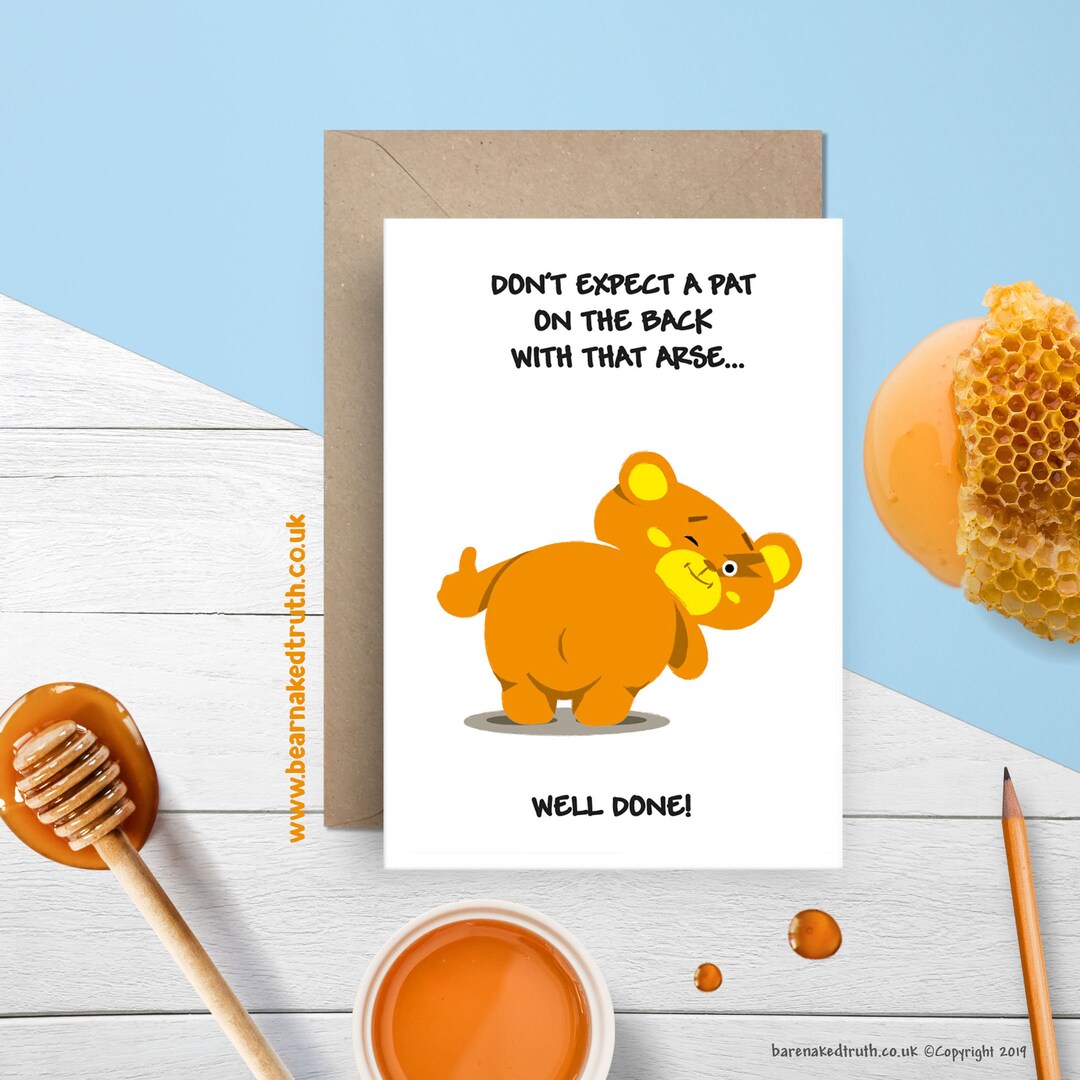 Don't Expect A Pat on the Back Well Done Card Card for - Etsy