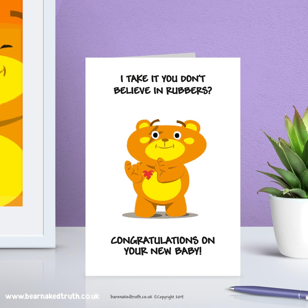 New Baby Card, Funny Baby Cards, Card for New Mom, Card for New Dad ...