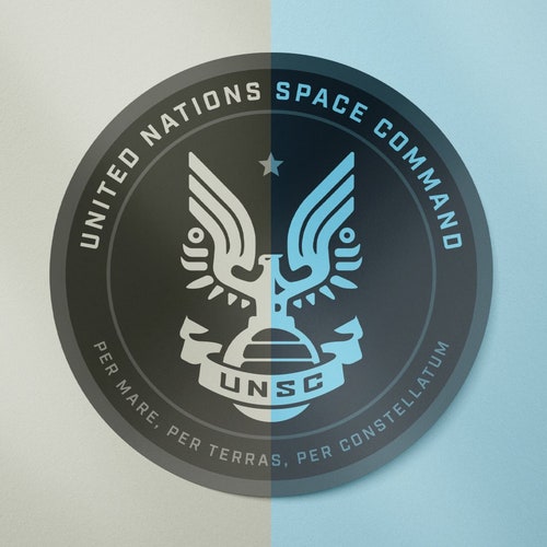 Halo UNSC Lettering Vinyl Decal Sticker - Etsy