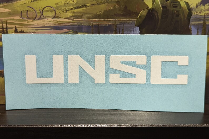 Halo UNSC Lettering Vinyl Decal Sticker | Etsy