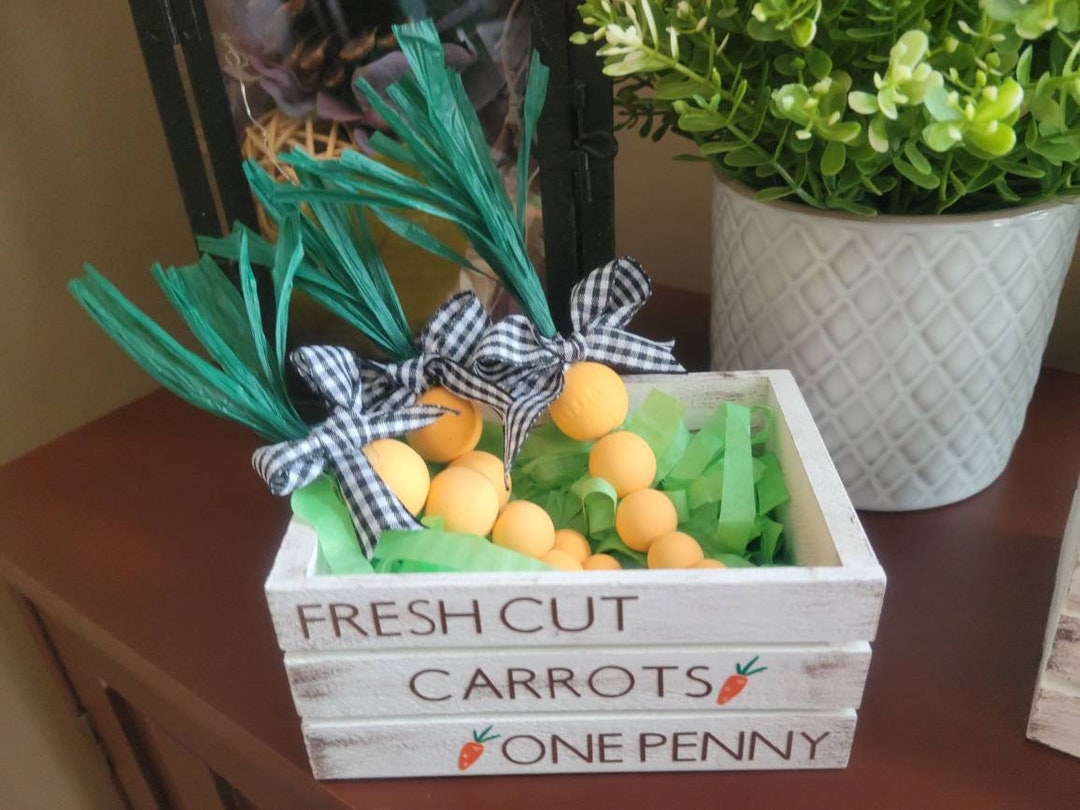 Fresh Carrots Crate With 3 Beaded Carrots - Etsy