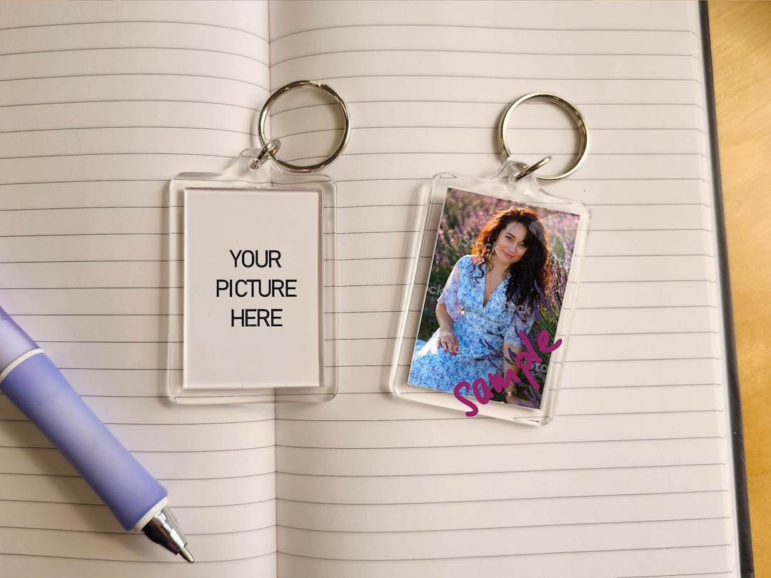 Personalized Art Keychain: Custom Character Drawing, Photo Print - Etsy